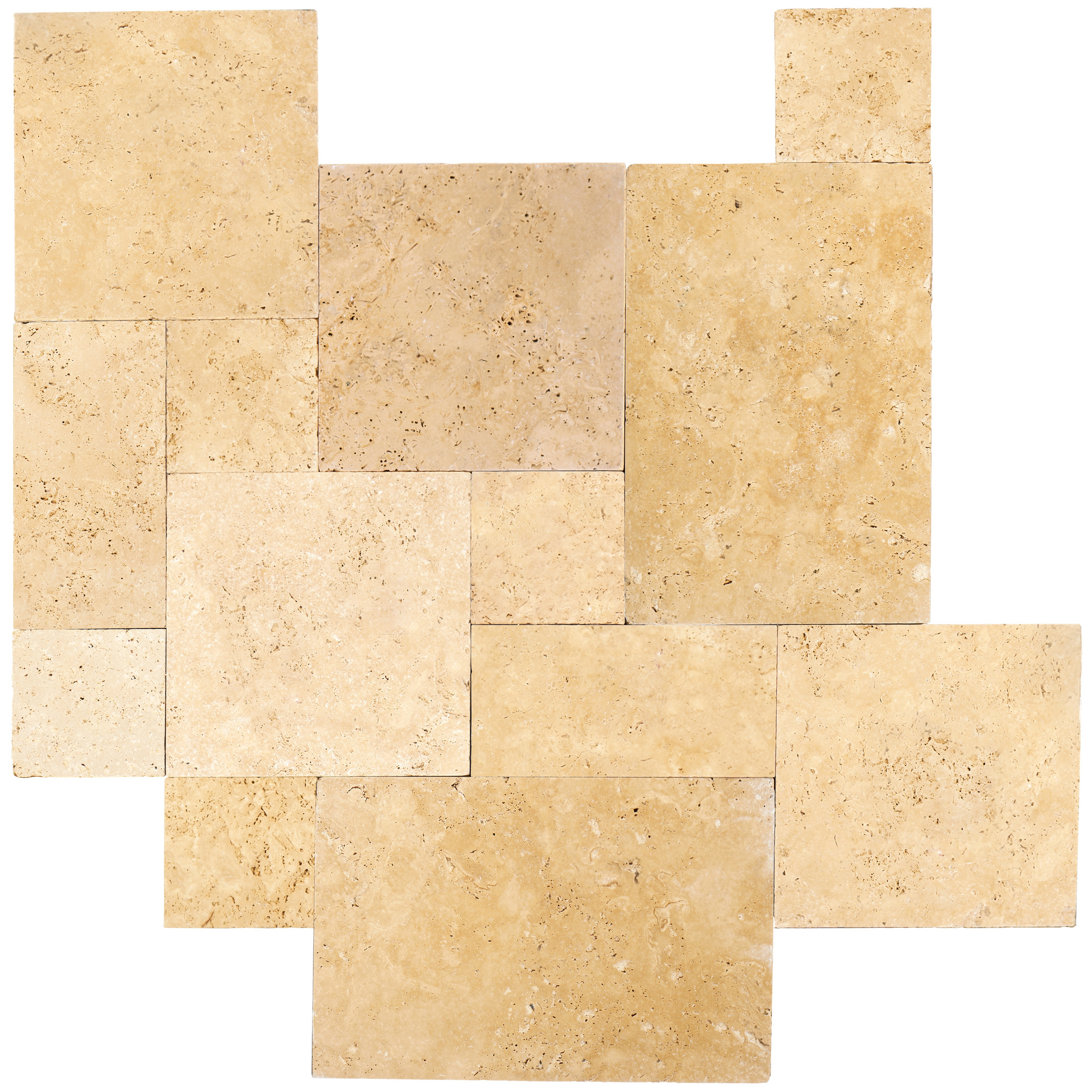 EURO STONE Bodenplatte, Römischer Verband, Stärke: 3 cm, Travertin ...