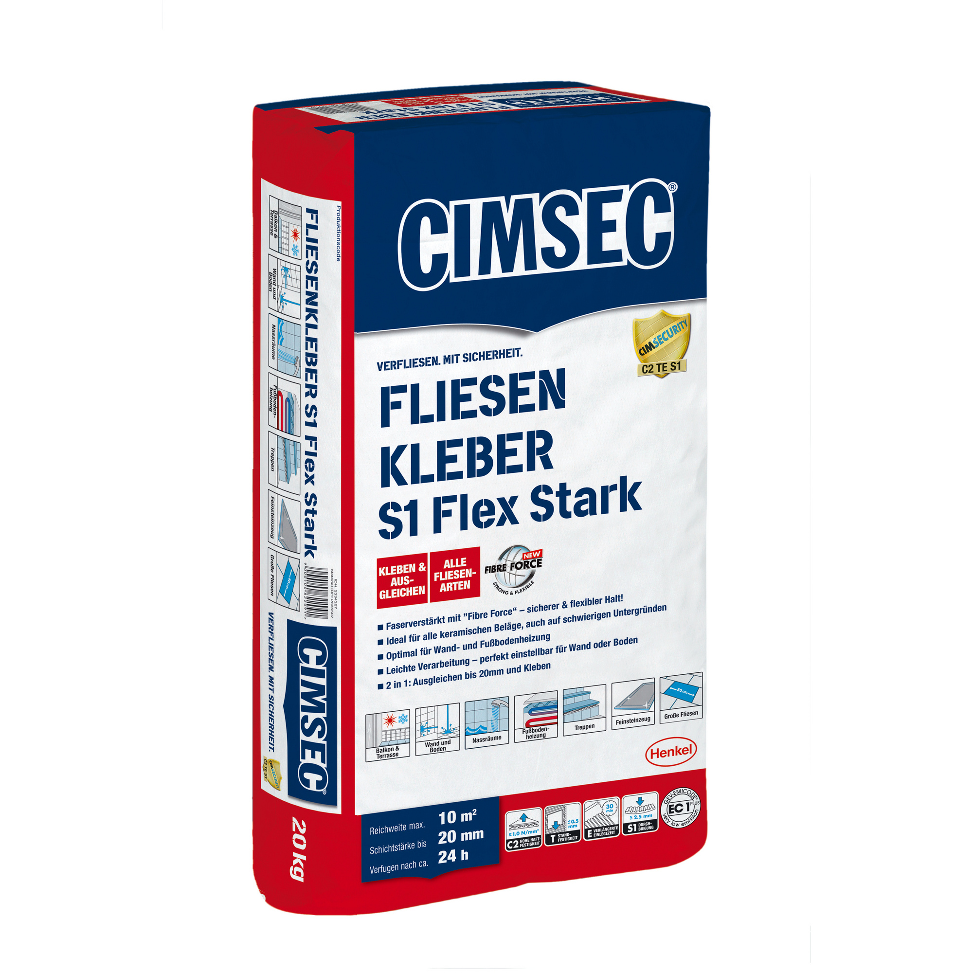 CIMSEC Fliesenkleber S1 Flex Stark, 20 kg - hagebau.at