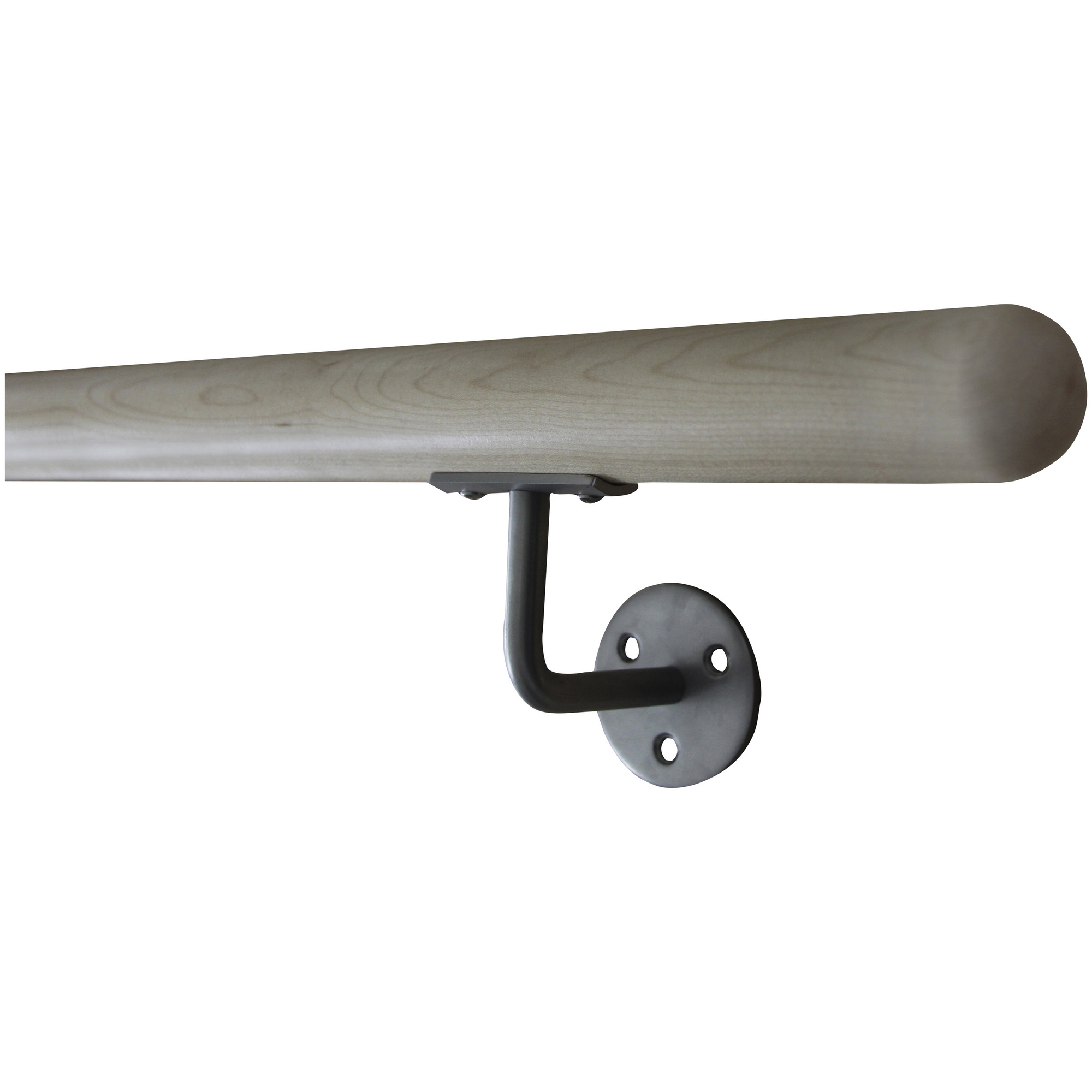 METALL & DESIGN Handlauf montagefertig, 200 x 10 cm, Edelstahl | Holz ...