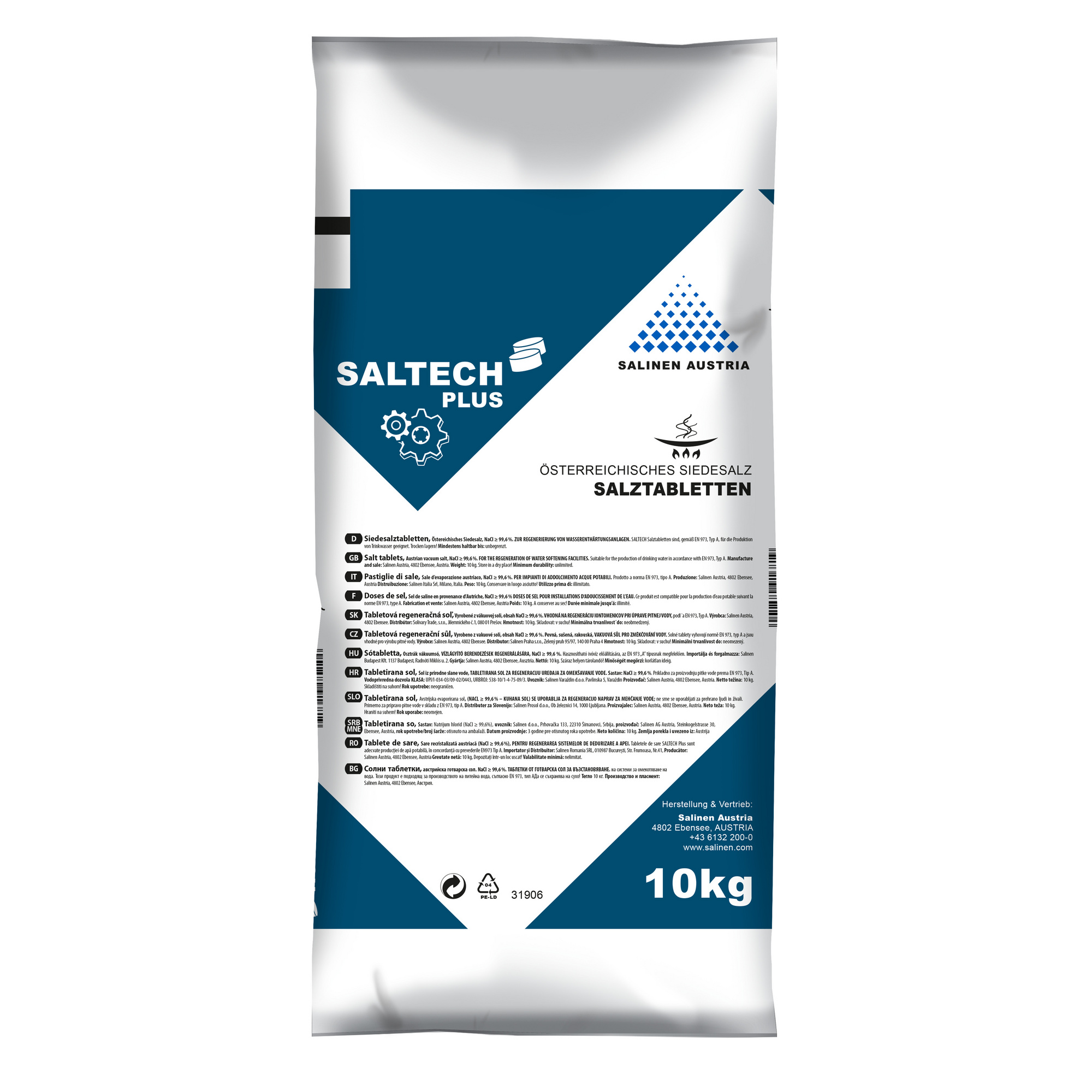 SALTECH Salztabletten »Plus«, 10 l, zur Wasserenthärtung und ...