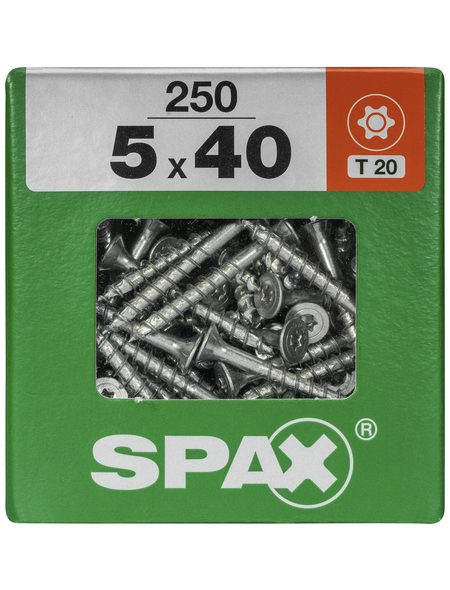 SPAX Universalschraube, 5 mm, Stahl, 250 Stk., TRX 5x40 XXL - Hagebau.at