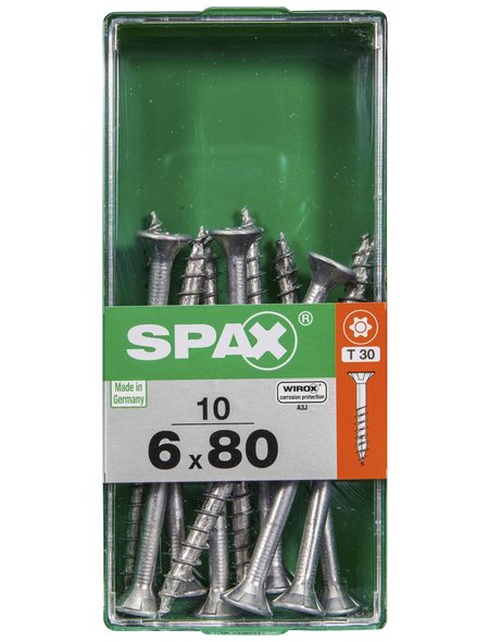 SPAX Universalschraube, T-STAR plus, 10 Stk., 6 x 80 mm - Hagebau.at